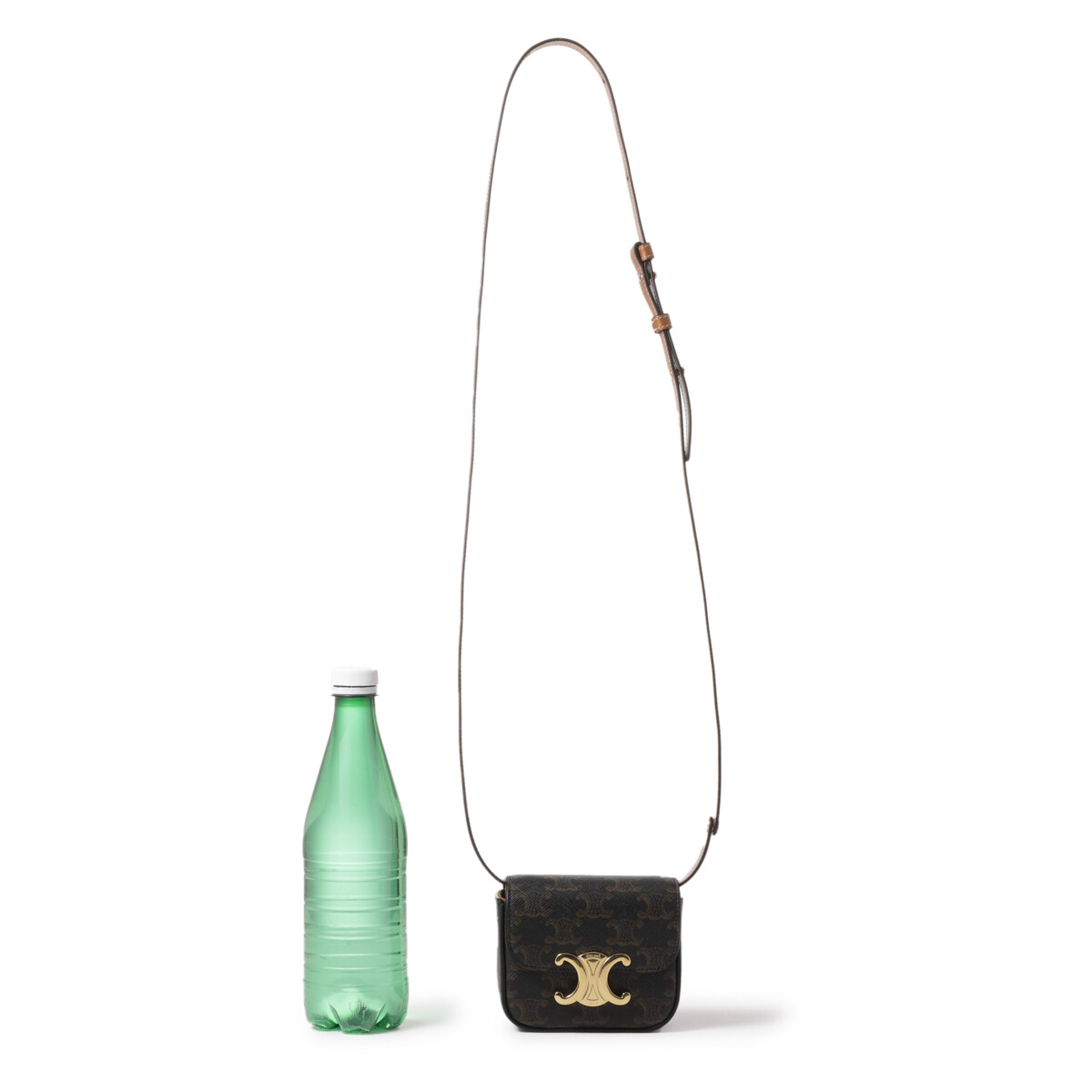 CELINE MINI CLAUDE IN TRIOMPHE CANVAS Shoulder Bag Ex… - Gem