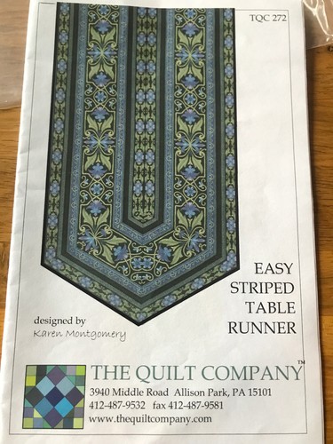 Vintage 2008 Easy Striped Table Runner Quilt Craft Sewing Pattern TQC ...