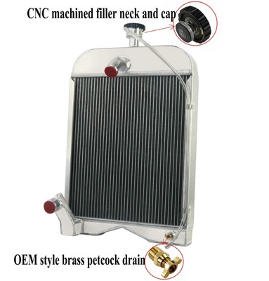 OEM# 8N8005 86551430 Aluminum 3 Rows Radiator for Ford 8N 9N 2N ...
