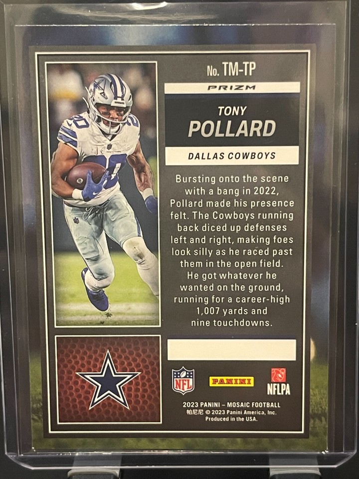 Tony Pollard 2023 Panini Mosaic Touchdown Masters Silver Mosaic Prizm # ...