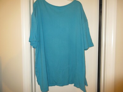 WOMAN WITHIN TEAL BLUE GREEN T-SHIRT PLUS SIZE 3X 30/32 | eBay
