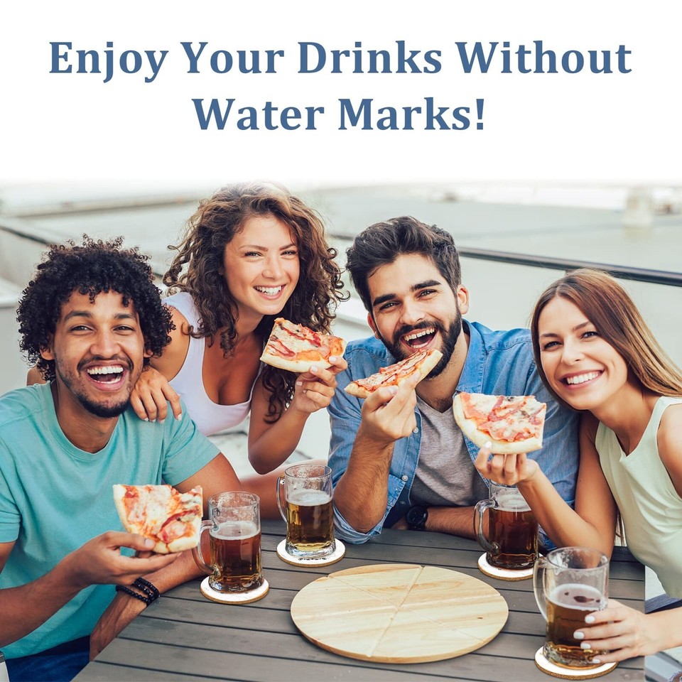 Funny Cork Drink Coasters Absorbent with Holder 6 Pcs Absorbing Stone ...