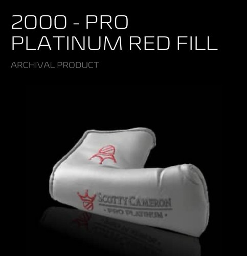 Scotty Cameron PRO PLATIUM Red Fill 2000 Blade Putter Headcover ...