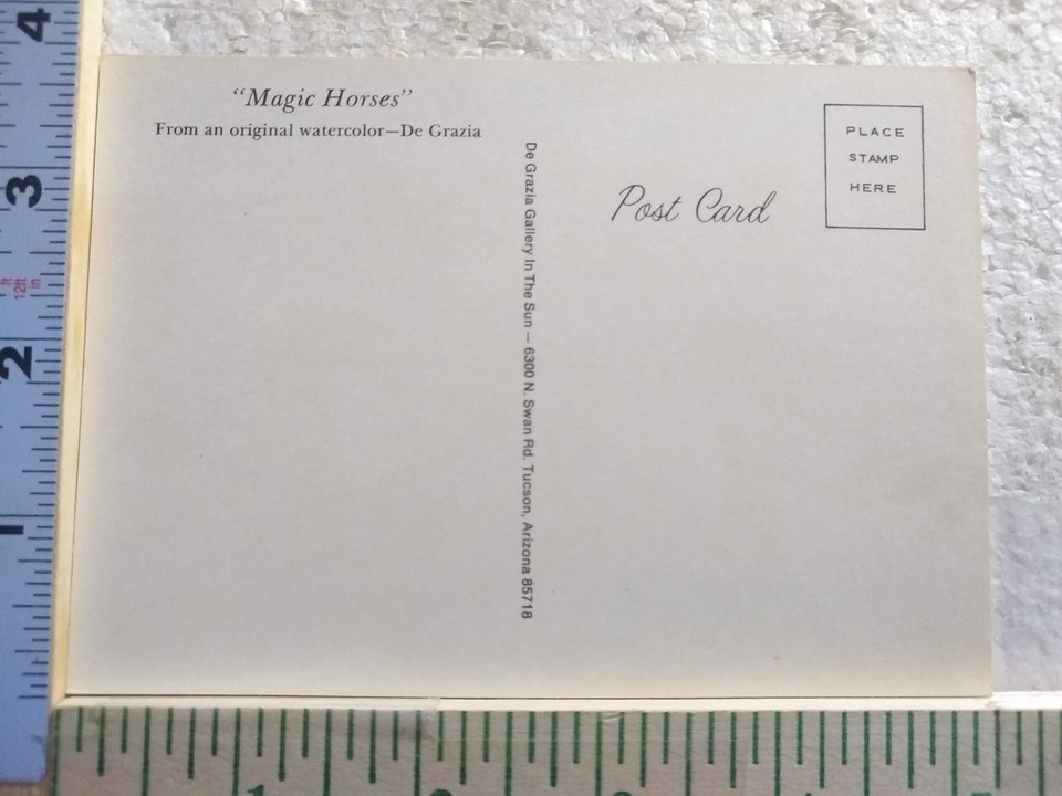 Postcard Magic Horses from the Original Water Color by De Grazia | eBay