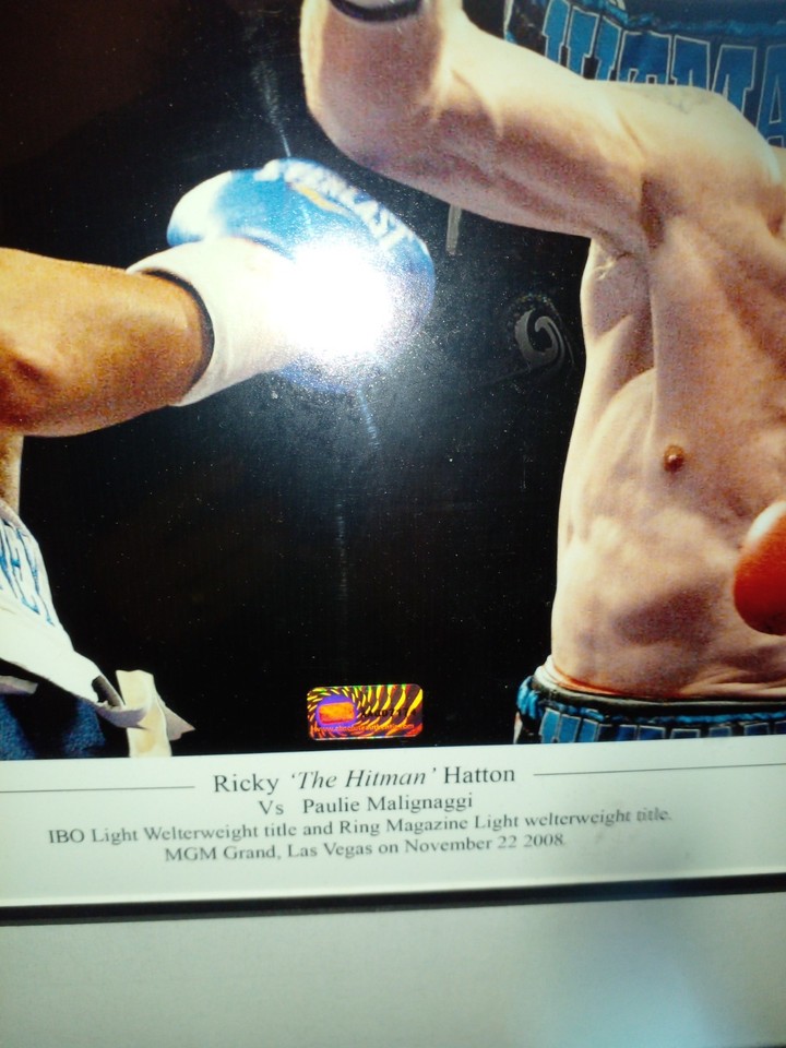 Ricky Hatton vintage signed boxing memorabilia picture. used in good ...