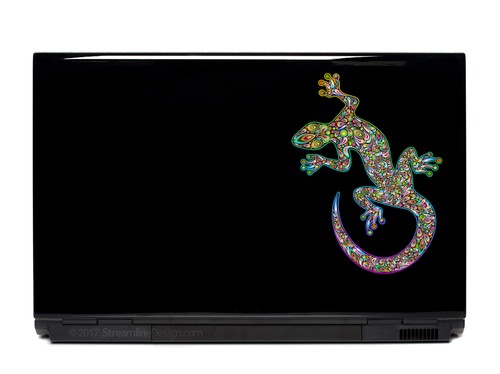 Ornate Gecko Vinyl Laptop or Automotive Art sticker decal computer auto ...