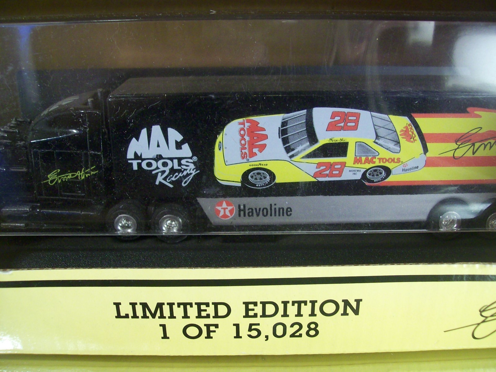 Rare Ernie Irvan #28 Mac Tools Racing 1994 1:87 Racing Team Transporter ...