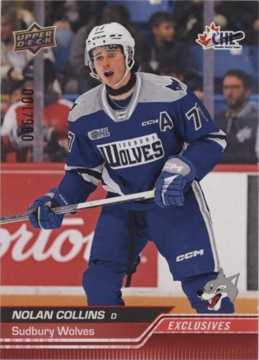 2023-24 Upper Deck CHL - Nolan Collins #23 Exclusives /100 (RC) for ...
