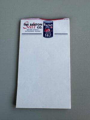 Vintage The Barton Salt Company Hutchinson KS Kansas Advertising Note ...