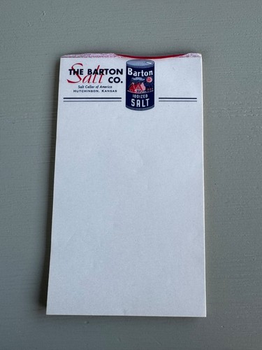 Vintage The Barton Salt Company Hutchinson KS Kansas Advertising Note ...