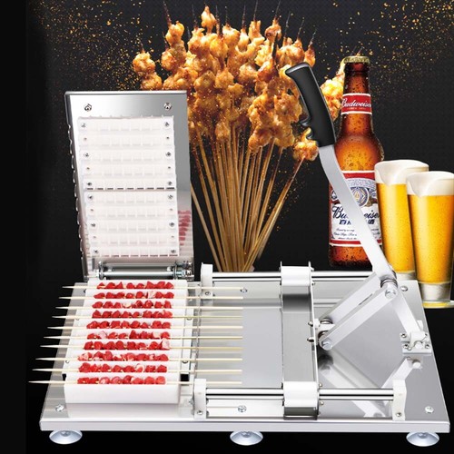 Manual Mutton kebab Machine BBQ Bamboo Skewer Satay String Making ...