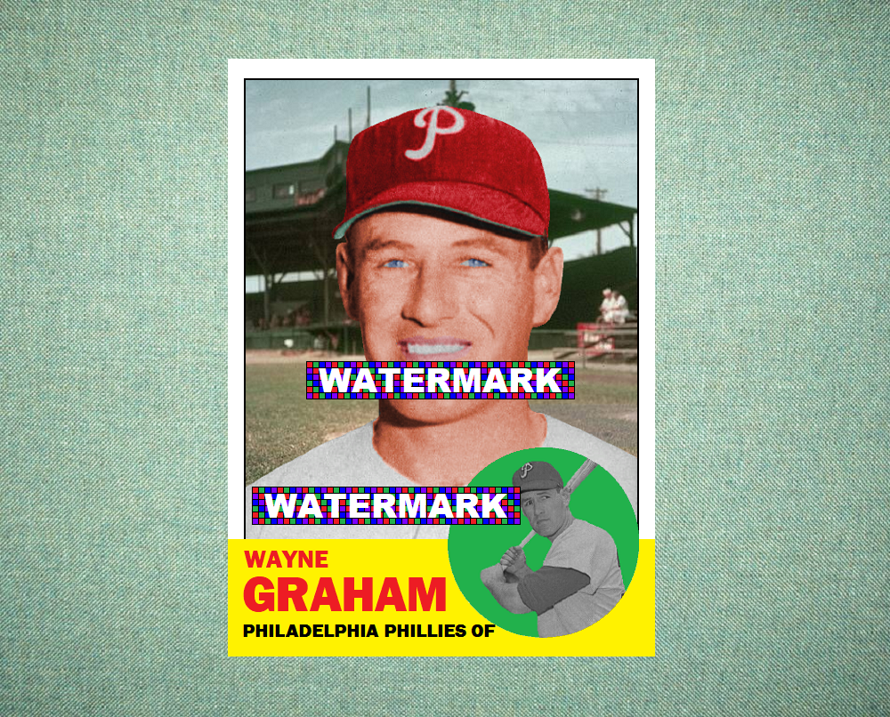 Wayne Graham Philadelphia Phillies 1963 Style Custom Baseball Art Card ...