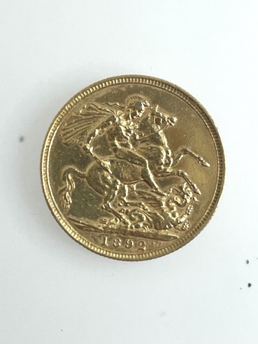Antique 1892 Old Queen Victoria 22ct Gold Full Sovereign 7.98g 22.05mm ...