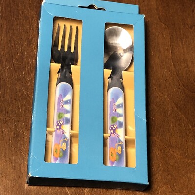 VINTAGE ET Alien Baby Kid Flatware Silverware Fork Spoon Movie Promo ...