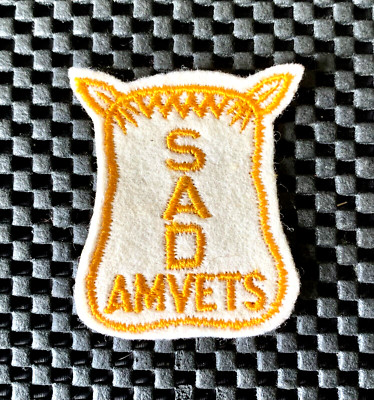 SAD AMVETS EMBROIDERED SEW ON ONLY PATCH SAD SACKS 2" x 2 1/4" NOS | eBay