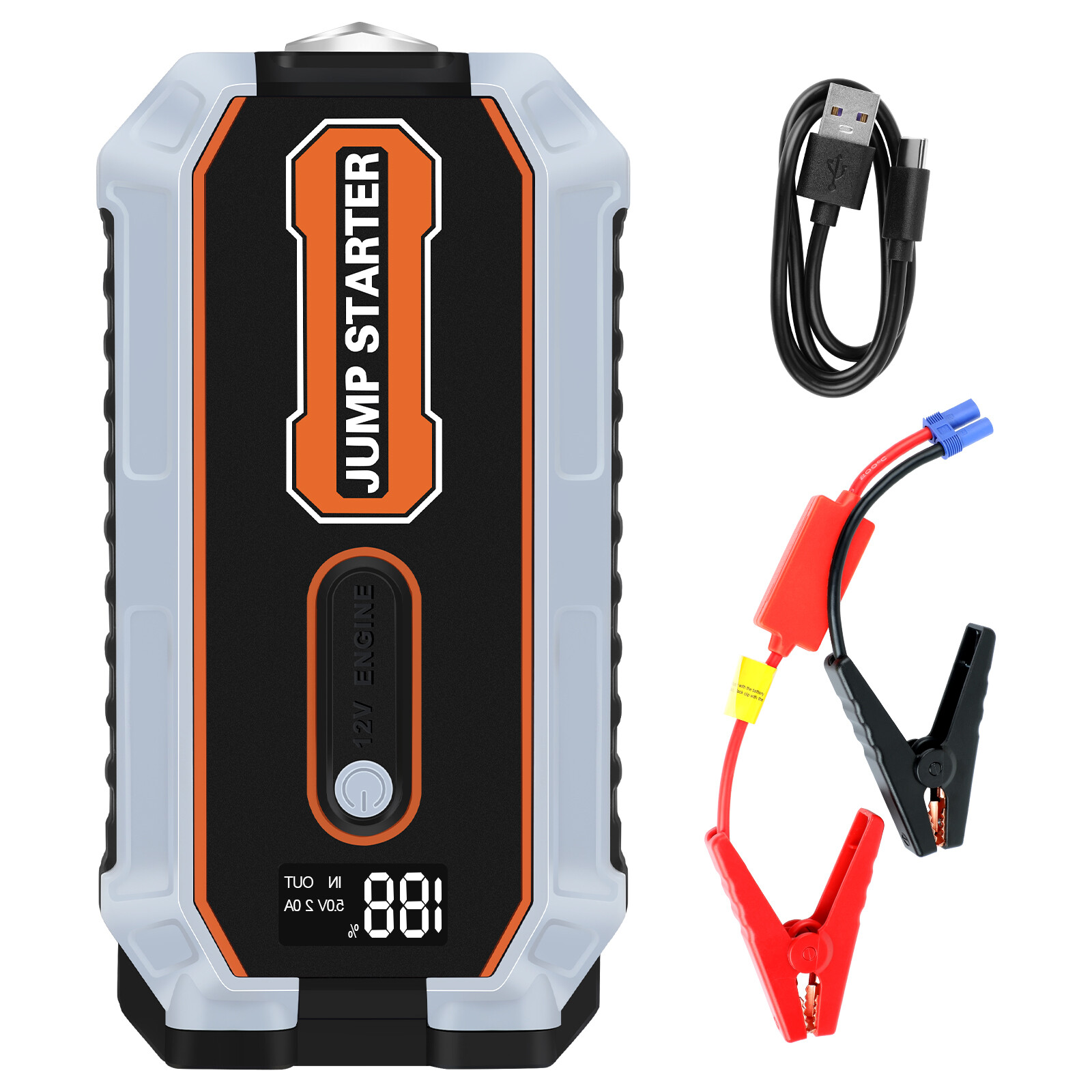 1200A Starthilfe Auto KFZ Car Ladegerät 27000mAh Jump Starter Booster ...