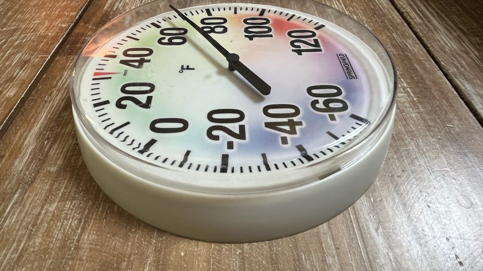 VTG Rainbow Colors Indoor-Outdoor-Springfield-Thermometer Plastic-RETRO ...