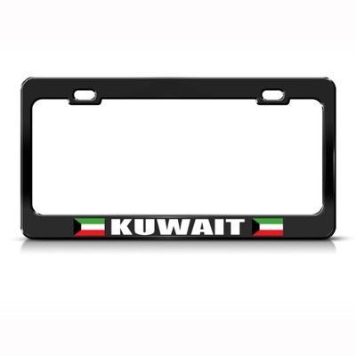 KUWAIT FLAG BLACK COUNTRY Metal License Plate Frame Tag Holder | eBay