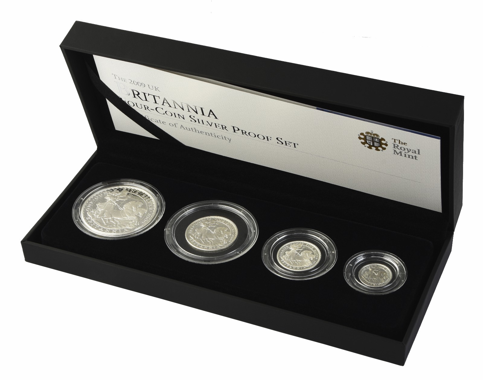 BRITANNIA SILVER PROOF 4 COIN SET CASED WITH COA CHOICE OF YEAR | eBay UK