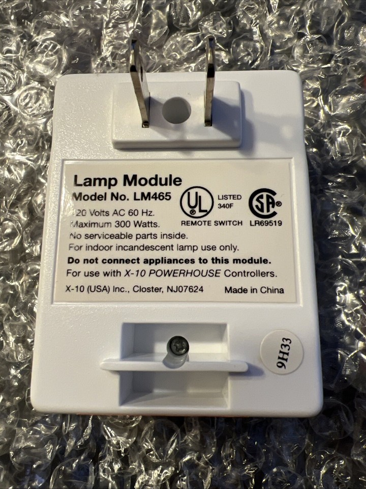 X10 Powerhouse Lamp Module LM465 NEW Security Controller Timer Plug-In ...