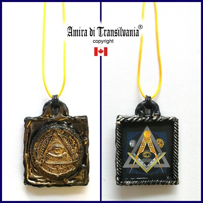 masonic talisman freemasonry pendant amulet mason necklace jewelry eye ...