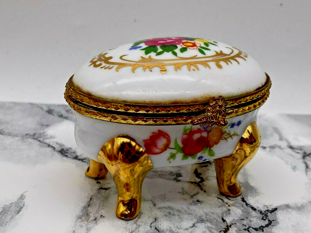 Small Porcelain Trinket Boxes Antike Porzellandose Mit