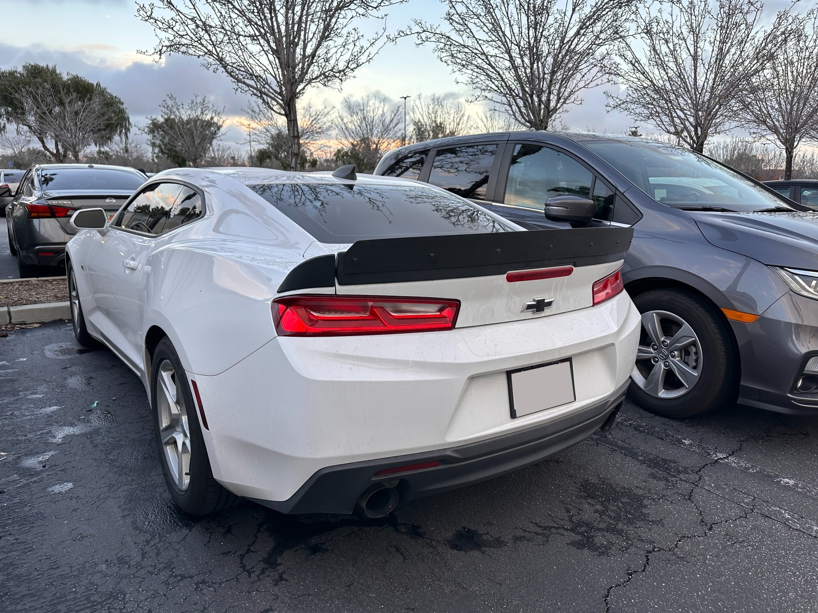 Gloss Black Decklid Black Spoiler Extension WickerBill Fit 16-Up Camaro ...