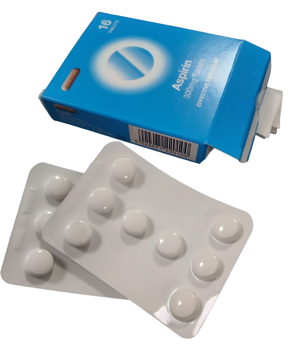 Asprin 300mg Tablets For Headache Fever Migraines Pain Relief Aspirn "2 ...