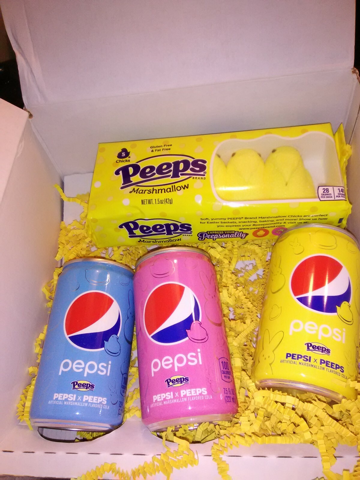 Pepsi peeps 3pack with pack of Peeps marshmallows | eBay