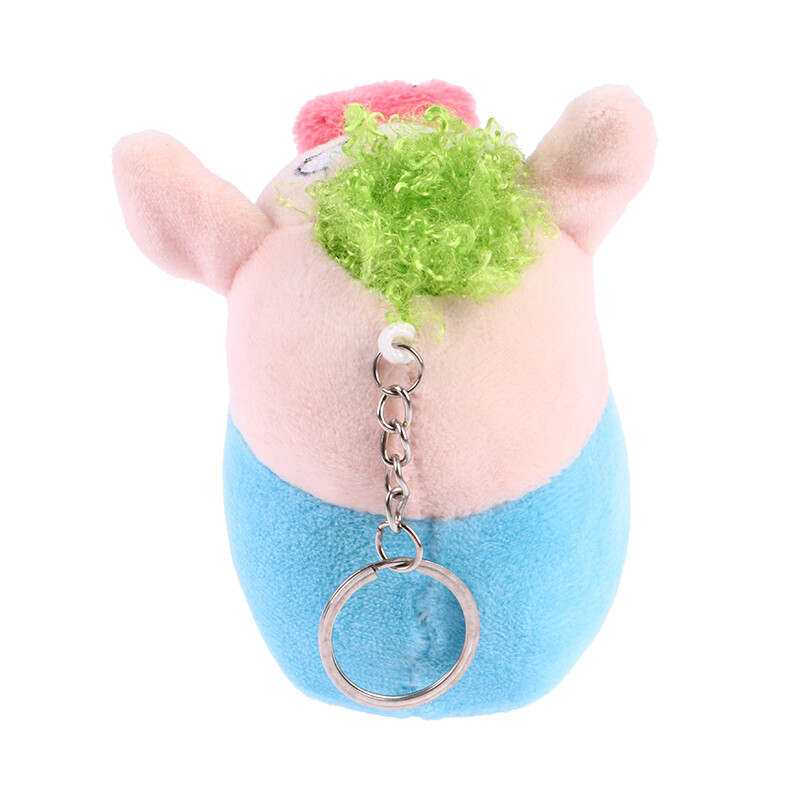 1Pc Green Angry Pig Soft Plush Doll Toy Plush Stuffed Keychain Pendant ...
