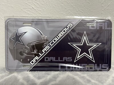 Dallas Cowboys Star/Helmet Print Metal License Plate Tag 6"x12" NEW ...