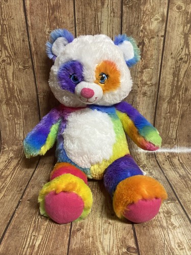 BUILD-A-BEAR Pop Of Color Panda Bear 16" Plush Lisa Frank Tie Dye ...