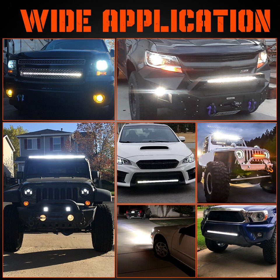 38inch 360W Curved Slim Single Row Led Work Light Bar Offroad Truck ...