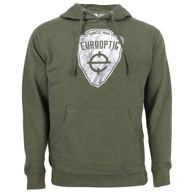 EuroOptic Arrowhead Heather Logo Hoodie Pullover (HOODIE-ARMYHTH ...
