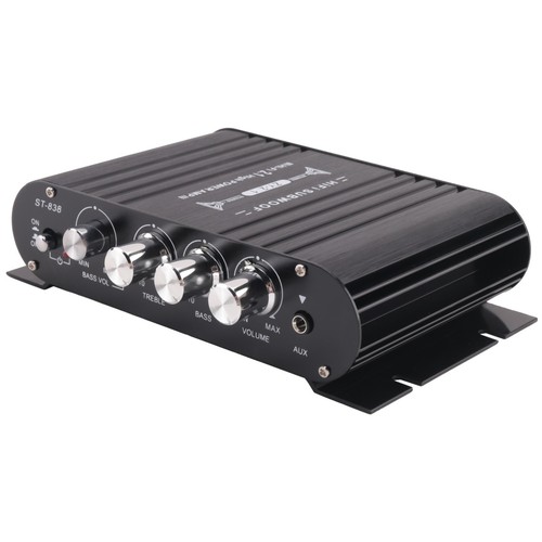 -838 2.1 Channel Car MP3 HIFI Amplifier AUX Input Amplifier Setting ...