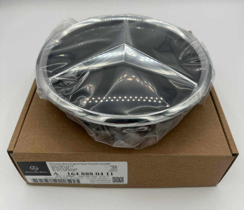 Chrome Front Grill Star Badge Glass 3D Emblem for Mercedes | eBay