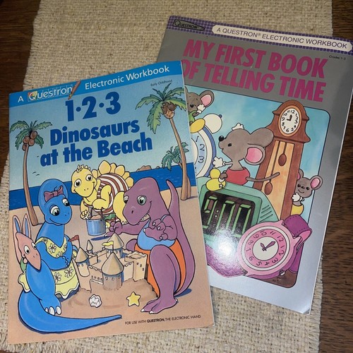Vintage Lot 2 QUESTRON Electronic Workbook Quizbook Books (NO PEN) 1980 ...