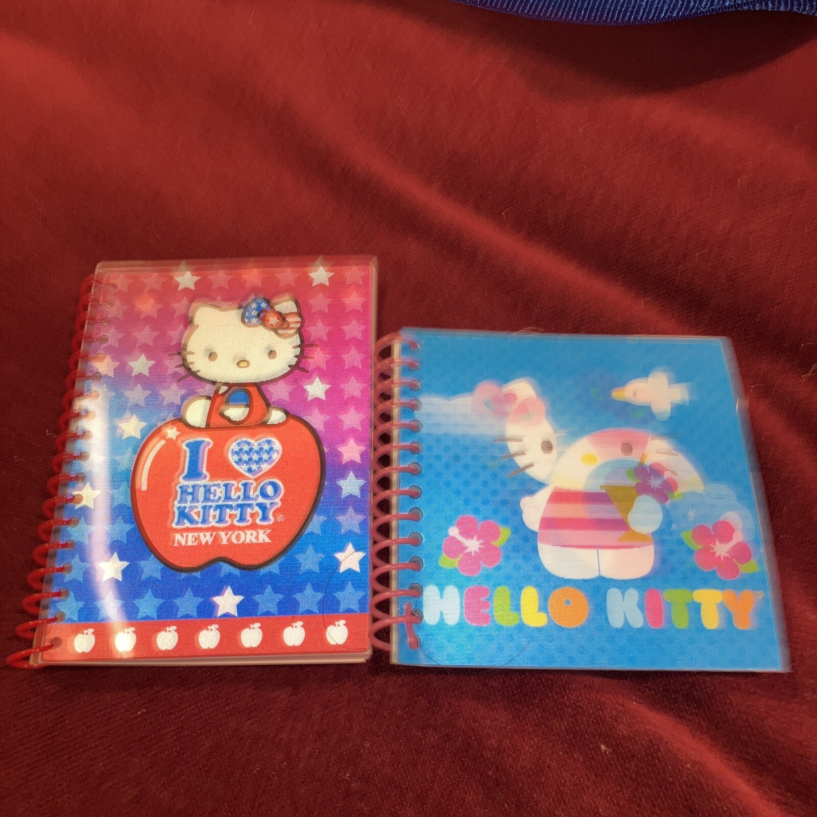 2 Children’s Hello Kitty Notepads/notepaper W/Changing Covers-NY & Logo | eBay