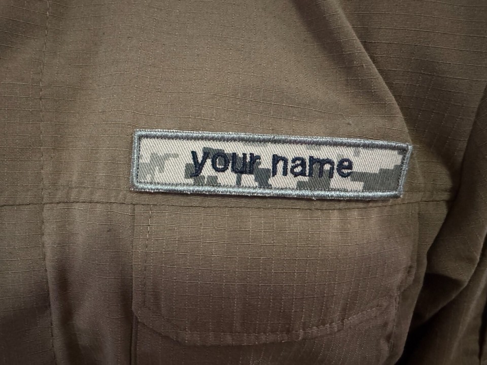 Ukraine Army Chest Patch "WITH YOUR NAME + BLOOD TYPE + ZSU MM14 ...