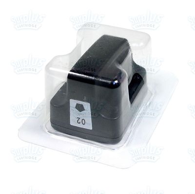 Genuine HP 02 Black Ink Photosmart 3110 C5140 C5150 C6100 8230 8250 ...