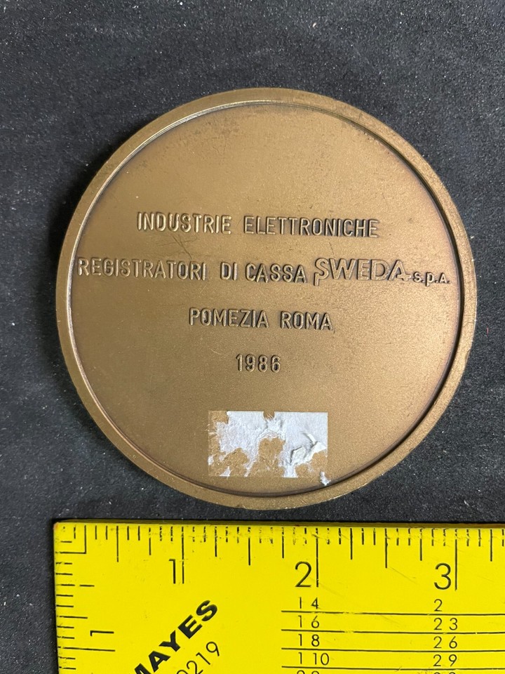 3" SWEDA Home of the Electronics Industry1986 BRONZE MEDAL Roma Pomezia ...