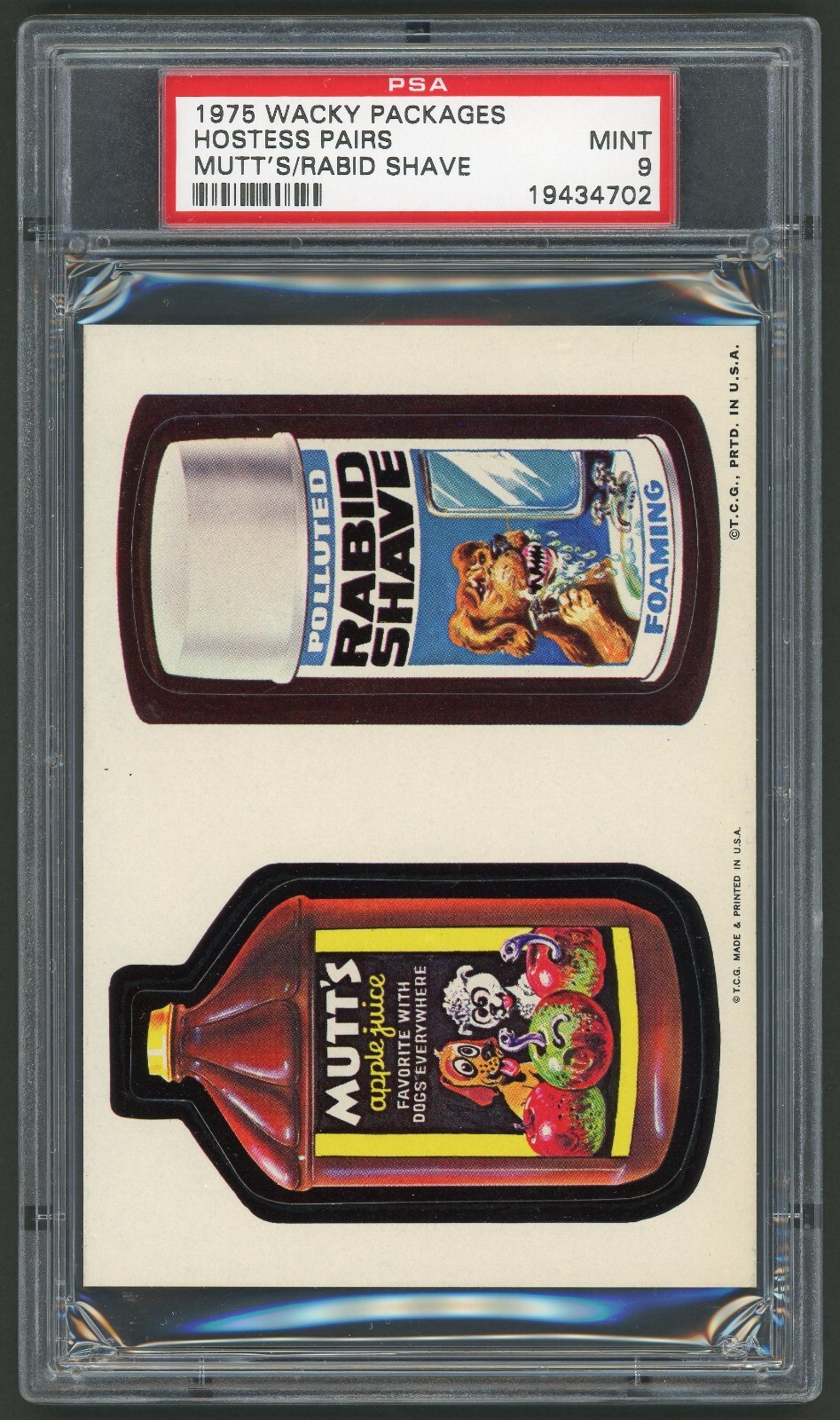 1975 Topps Wacky Packages Sticker Hostess Pairs Complete Set of 19 PSA ...