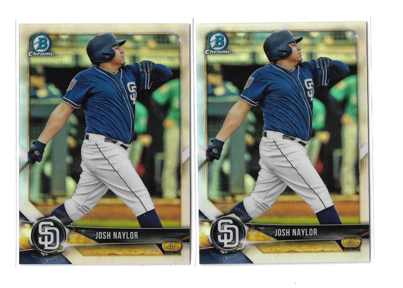 2018 Bowman Draft Chrome Josh Naylor Refractor 2 Card Lot! #BDC-122 | eBay