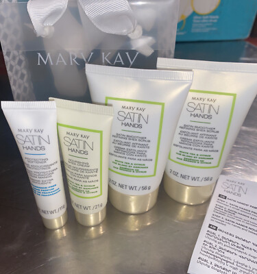 NEW Mary Kay White Tea & Citrus Mini Satin Hands Set of 4 Travel size ...