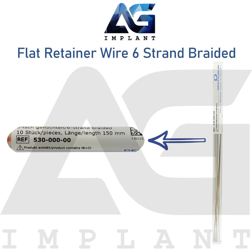 Flat Retainer 6 Strand Braided Wire CrNi Stainless Steel Orthodontic ...