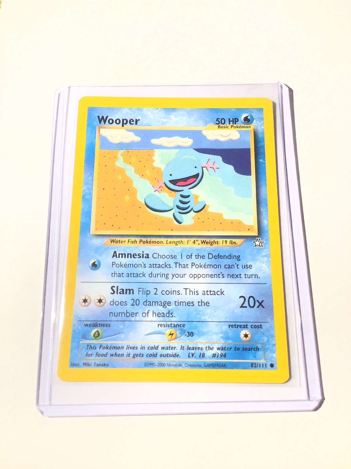 WOOPER - Neo Genesis Set - 82/111 - Common - Pokemon Card - Unlimited ...