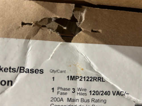 Eaton 1MP2122RRL Meter Pack 125A 2-Socket 1-Phase 3 Wire 120/240 VAC ...