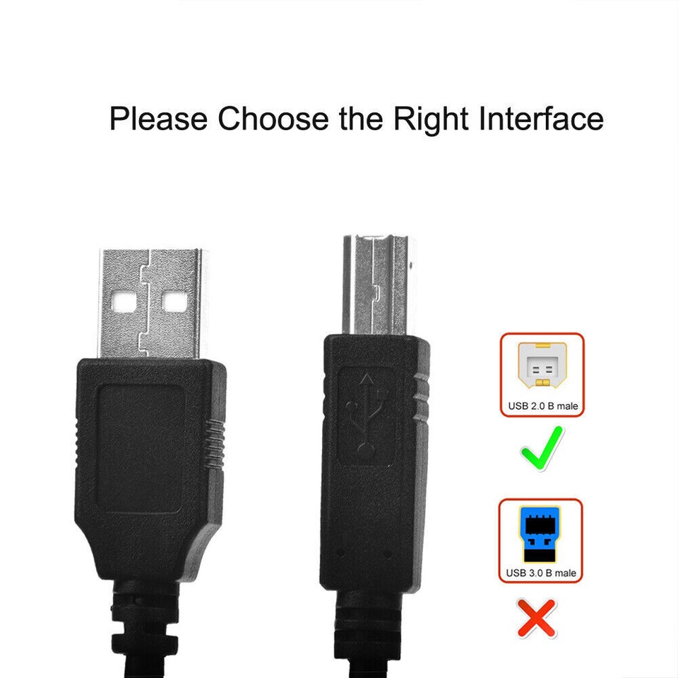 USB Printer Cable Cord For EPSON ECOTANK ET-2400 ET-2800 ET-2803 ET ...