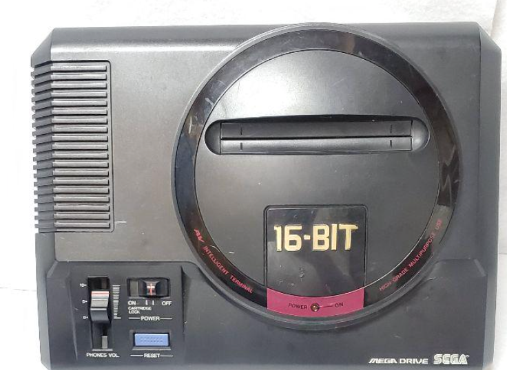 Sega First Mega Drive Console 16-BIT Black Main Unit Set Junk japan ...