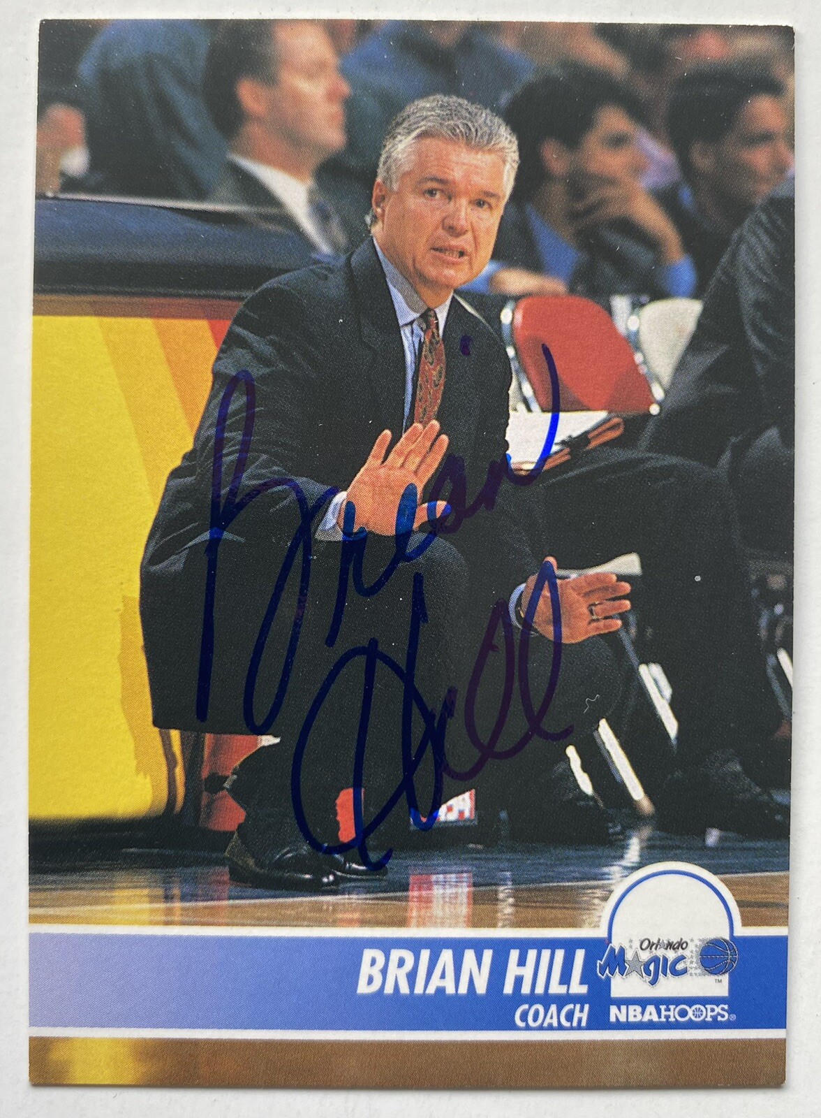 BRIAN HILL SIGNED IP 1994-95 SKYBOX #290 ORLANDO MAGIC COACH AUTO | eBay